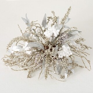 6"H Sullivans Frosted Silver Berry Orb, White - 12"L x 12"W x 6"H - Bed Bath & Beyond - 38308313